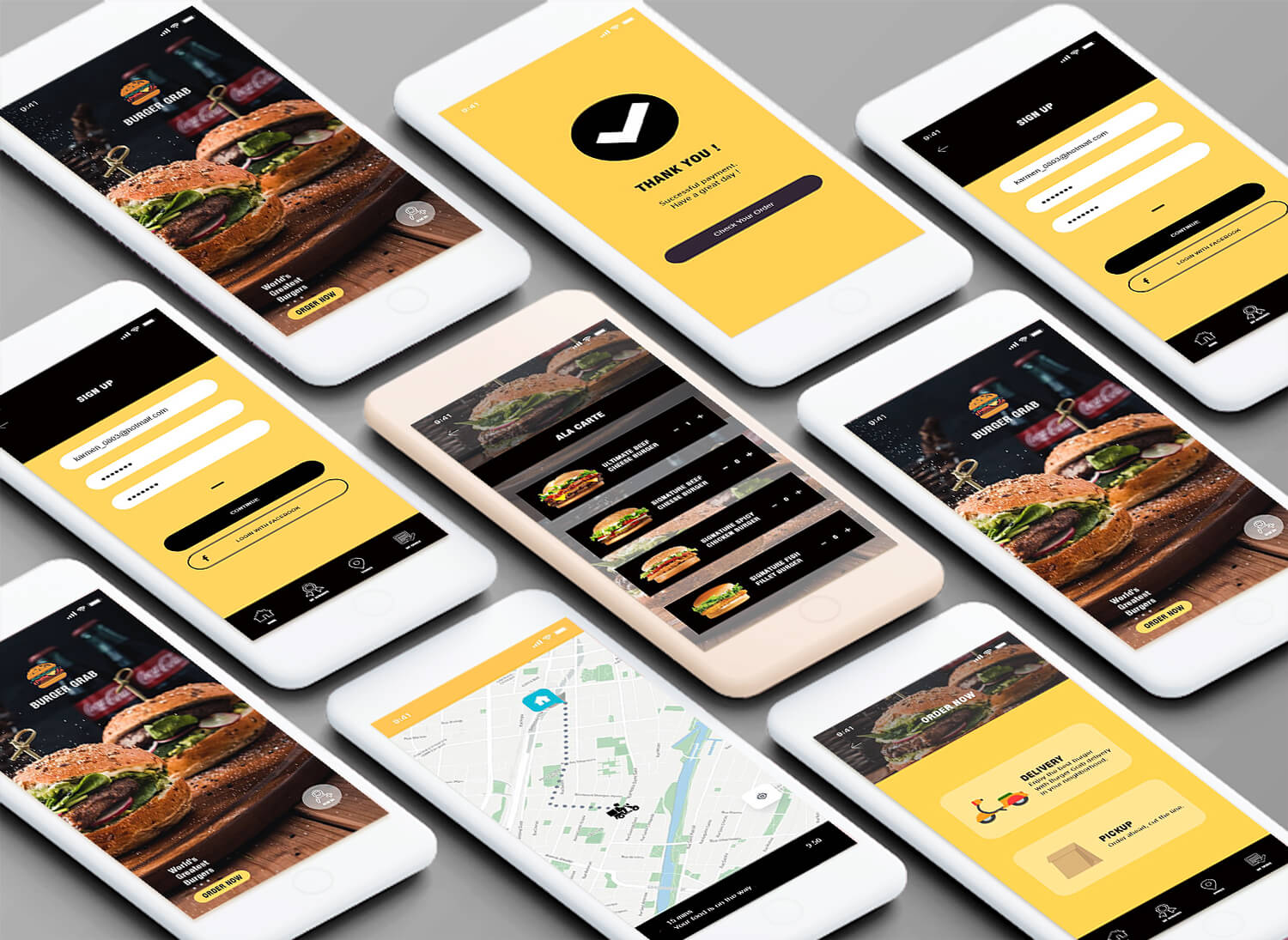 Burger Grab User Interface Design